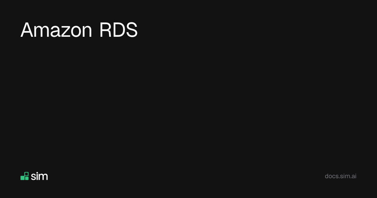 Amazon RDS