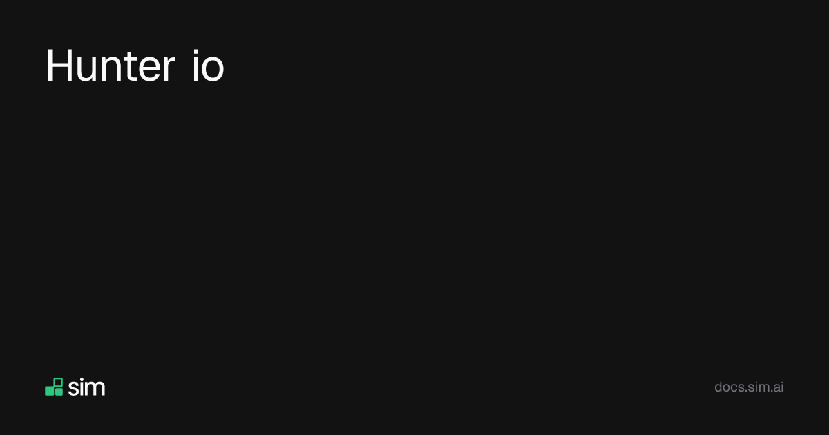 Hunter io